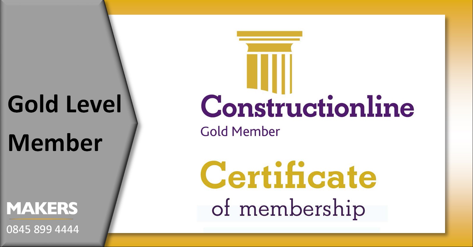 Gold Member for New Look Constructionline | makers.biz