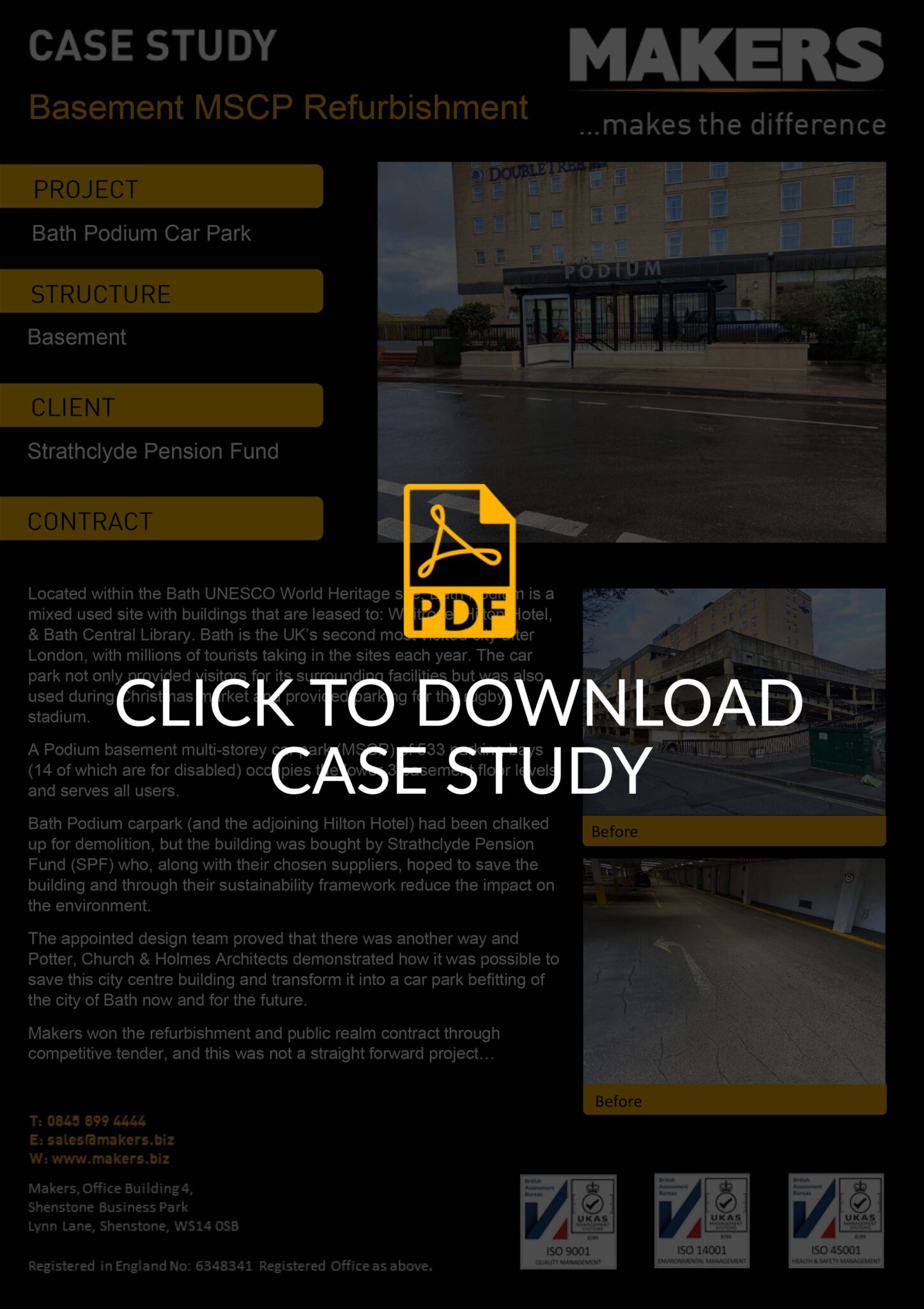 The Podium Basement MSCP Refurbishment, Bath | Makers Construction
