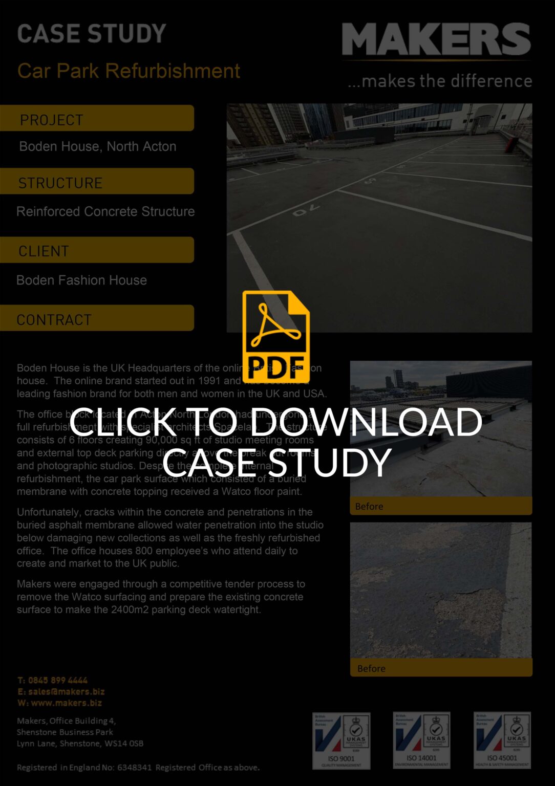 Boden House Car Park Refurbishment | Makers Construction